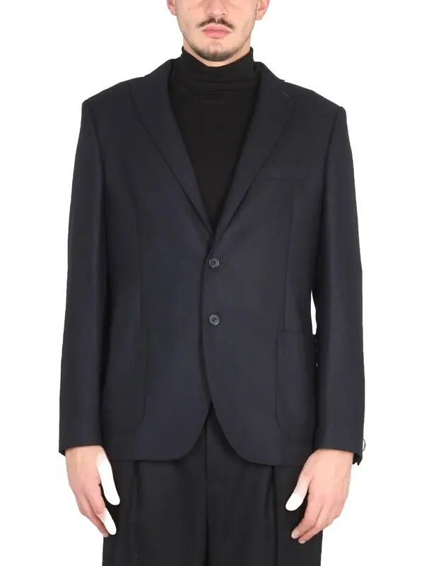 TONELLO Single-breasted Jacket With Mirror Lapels - Blue