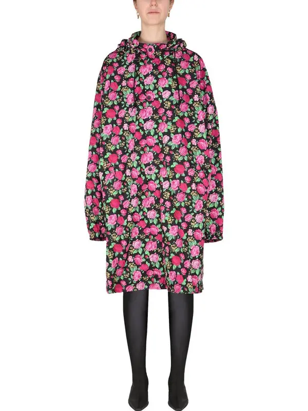 Balenciaga Floral Patterned Coat - Pink