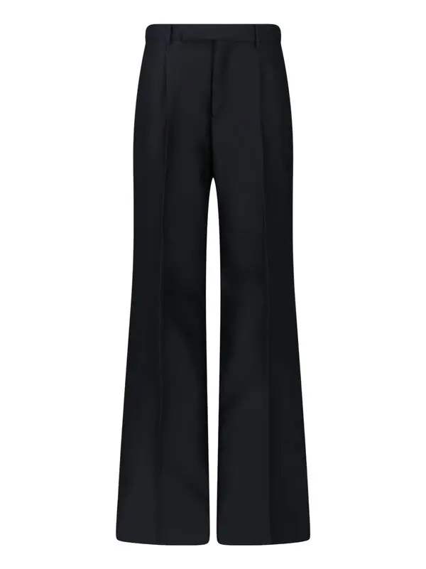 Gucci Wool And Silk Pants - Black