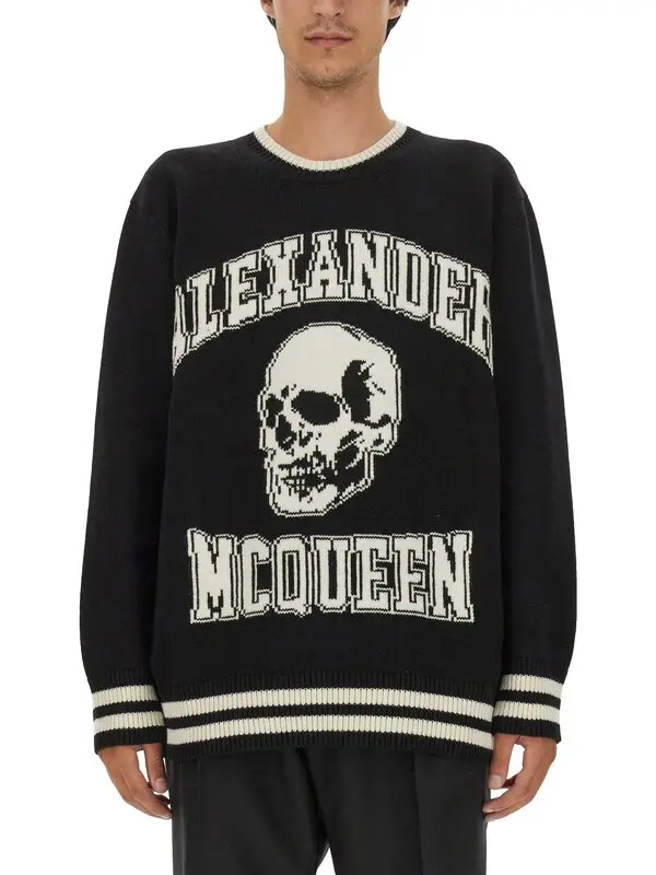 Alexander McQueen Varsity Sweater - Black