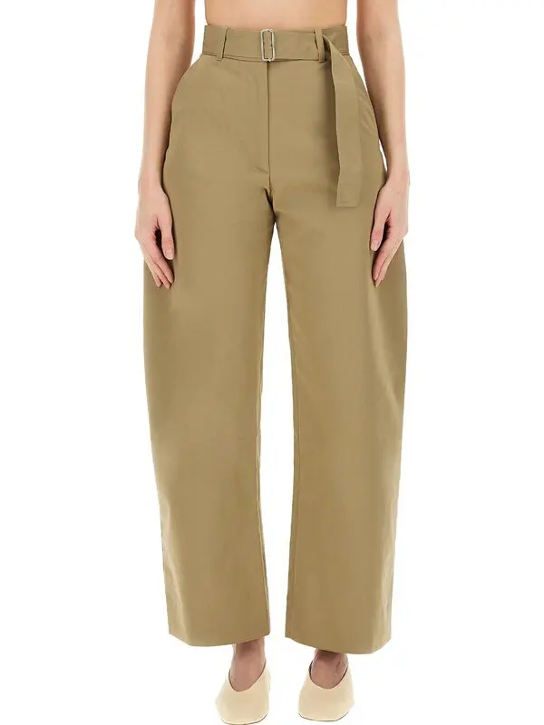 Studio Nicholson Twill "doring" Wide Leg Pants - Beige