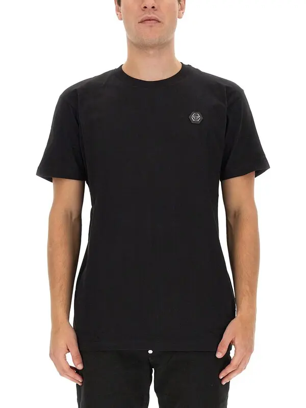 Philipp Plein Logo Print T-shirt - Black