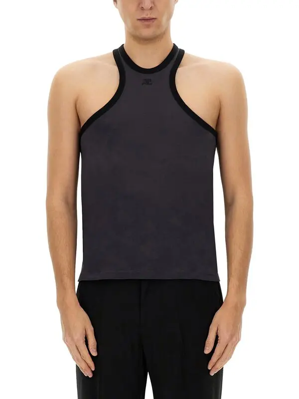 COURREGES Top "scuba - Black