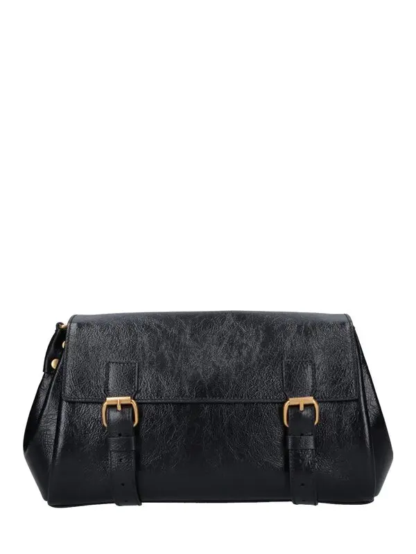 Dries Van Noten Leather Shoulder Bag - Black