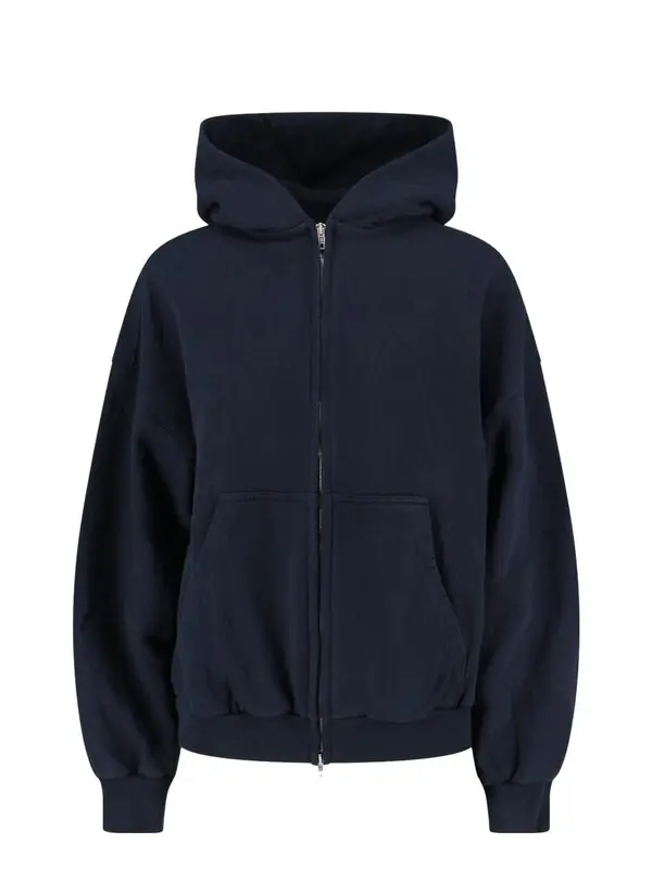Balenciaga Cotton Zip Hoodie - Black