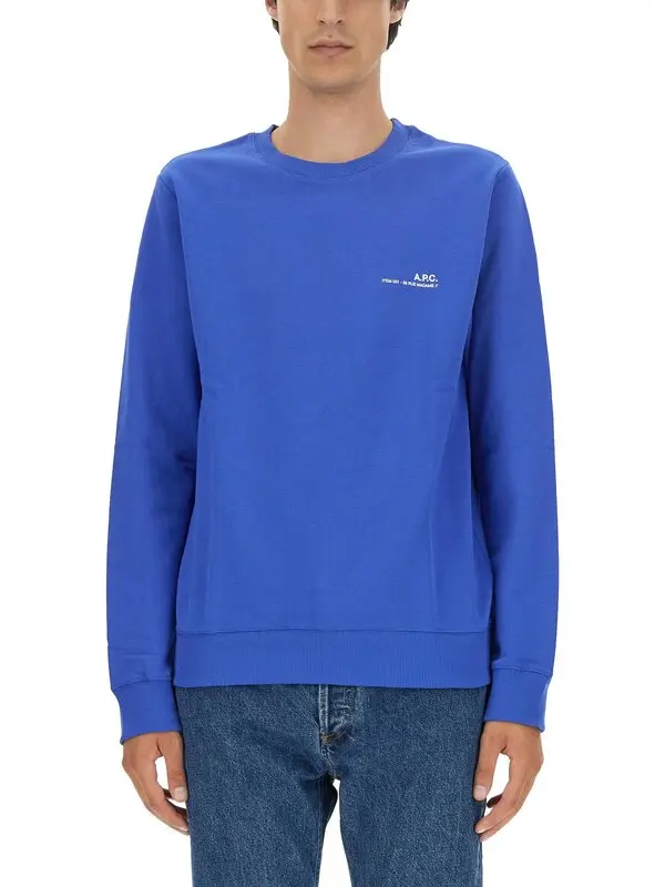 A.p.c. Sweatshirt With Logo - Blue