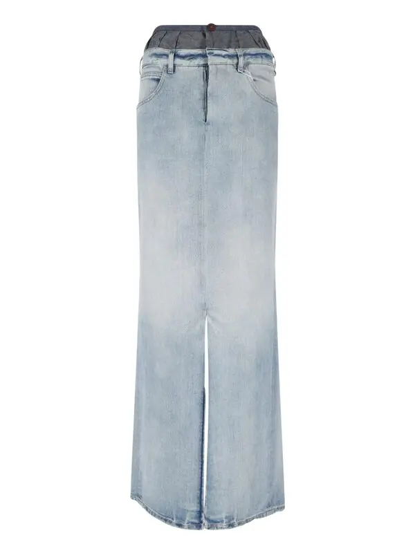 MAISON MARGIELA Anonimity Of The Lining' Denim Maxi Skirt - Light Blue