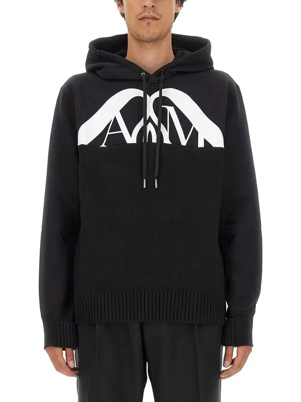 Alexander McQueen Logo Oversized Sweatshirt - Black