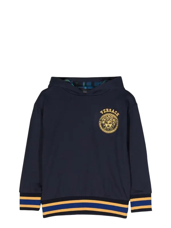Versace Jellyfish Tartan Sweatshirt - Blue
