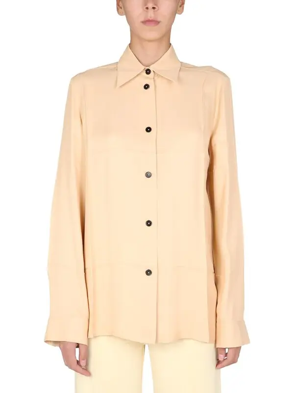JIL SANDER Boxy Fit Shirt - Nude