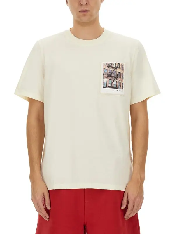 Helmut Lang Postcard Building" T-shirt - White