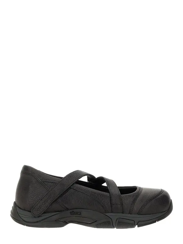 Our Legacy Sweetheart Leather Mary Jane Sneakers - Black