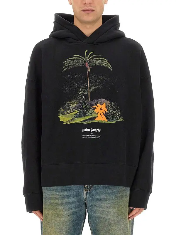 Palm Angels Enzo Tropical Sweatshirt - Black