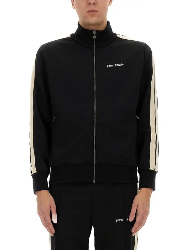 Palm Angels Track Jacket With Zipper - Black