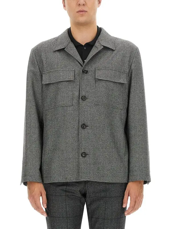 LARDINI Wool Shirt - Grey