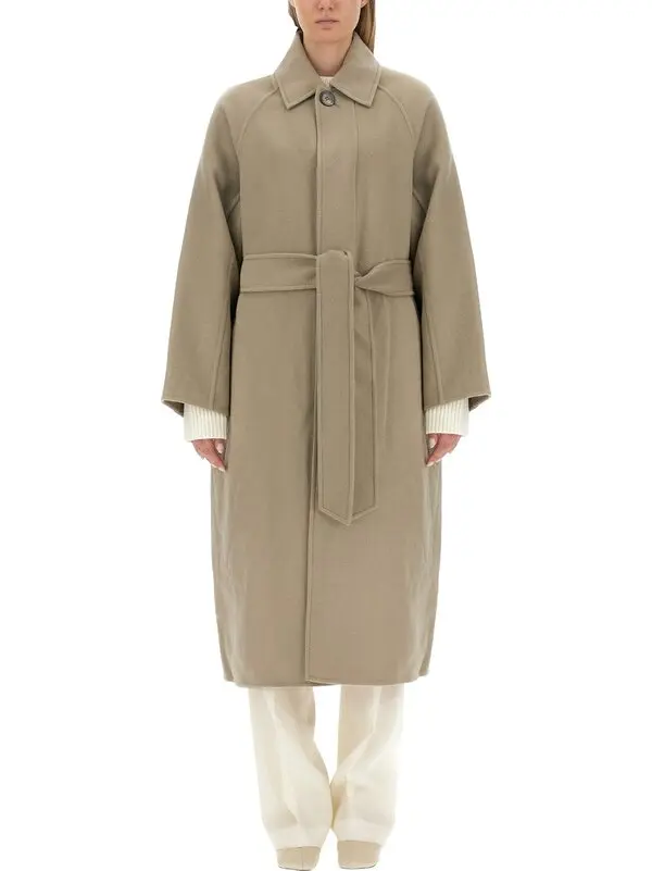 Ami Belted Wool-cashmere Coat - Beige