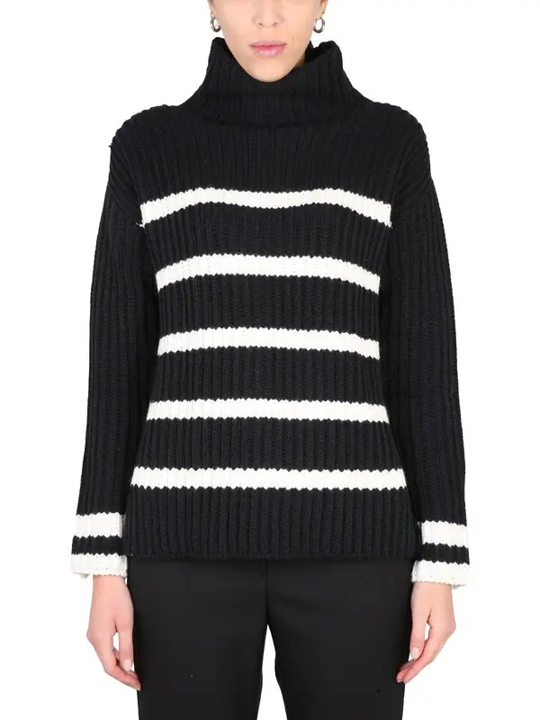 STEFANO MORTARI Turtleneck Top - Black