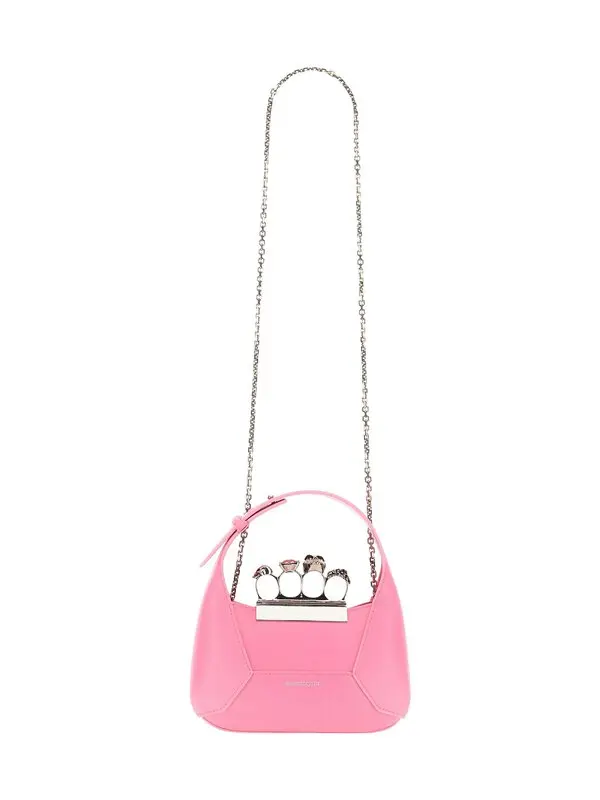 Alexander McQueen Jewelled Mini Hobo Bag - Pink
