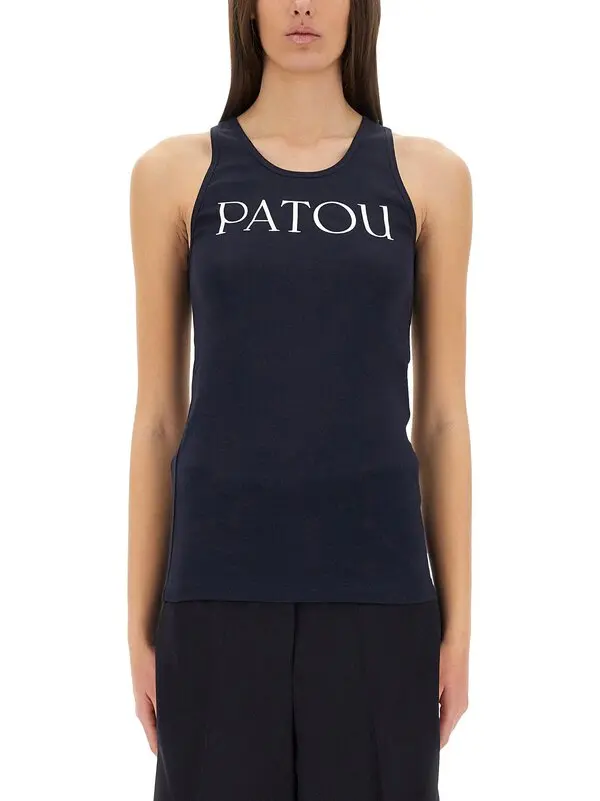 Patou Tank Top With Logo - Black