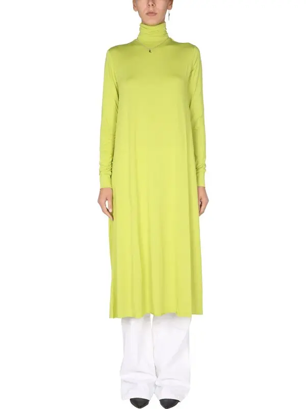 Raf Simons Jersey Long Dress - Green