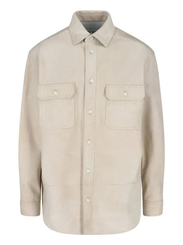 Loewe Anagram Shirt Jacket - Beige
