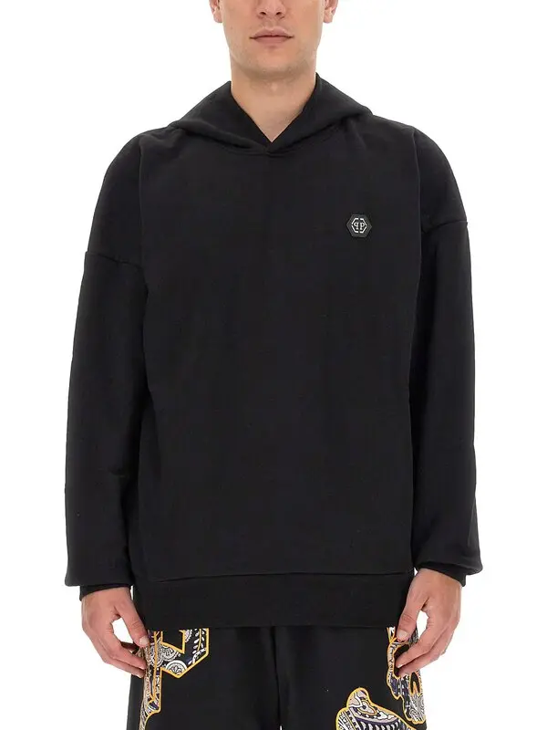 Philipp Plein Oversized Fit Hoodie - Black