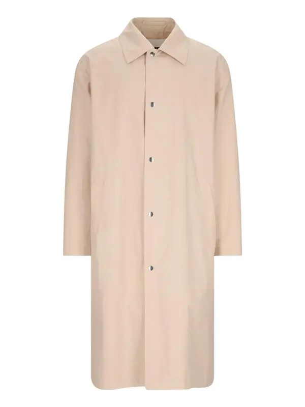 JIL SANDER Logo Trench Coat - Beige