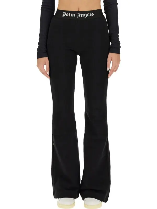 Palm Angels Flare Fit Trousers - Black
