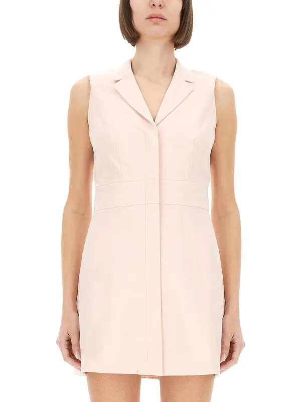Theory Mini Dress With Spear Lapels - Pink