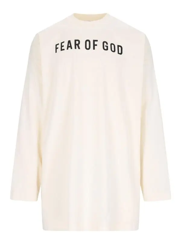 Fear Of God Thunderbird' Logo T-shirt - Cream