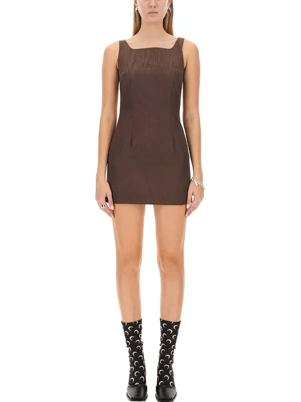 MARINE SERRE Mini Dress - Brown