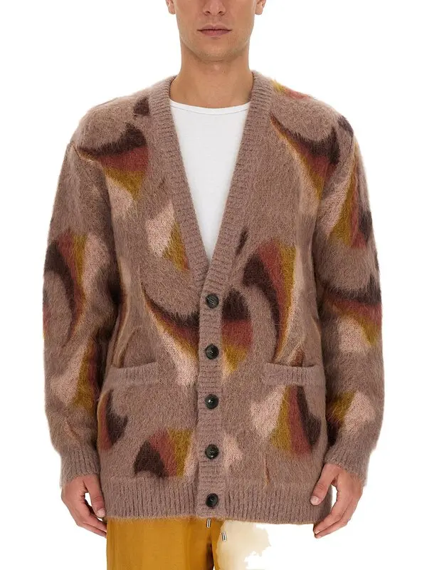 Etro V-neck Mohair-blend Cardigan - Multicolour