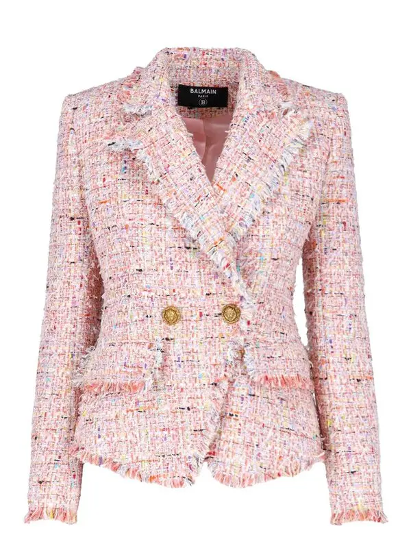 Balmain Textured Tweed Jacket - Multi