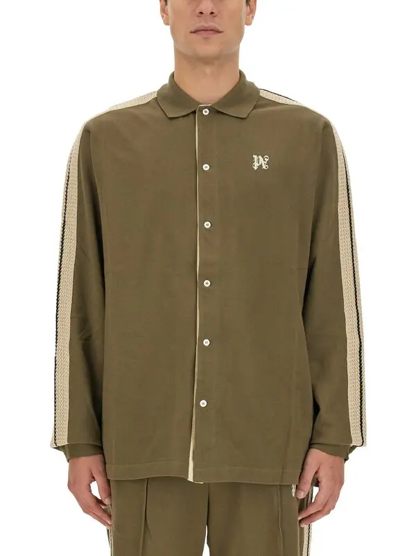 Palm Angels Monogram Shirt - Military Green