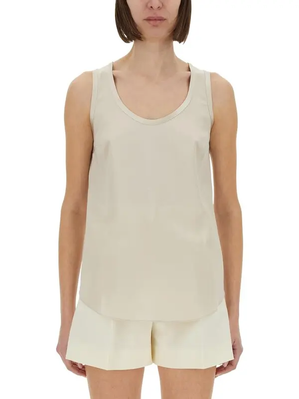 Brunello Cucinelli Satin Top - Beige