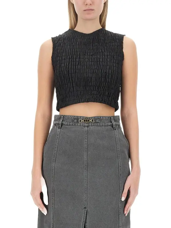 Patou Cropped Top - Black