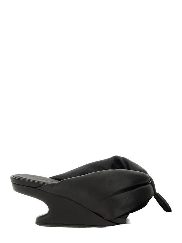 Rick Owens Leather Thong Sandals - Black