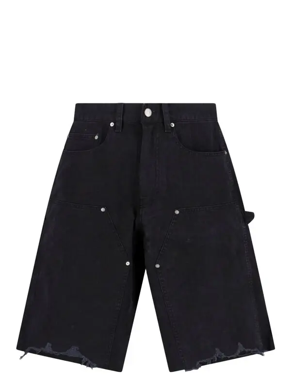 TONYWACK Cargo Denim Shorts - Black