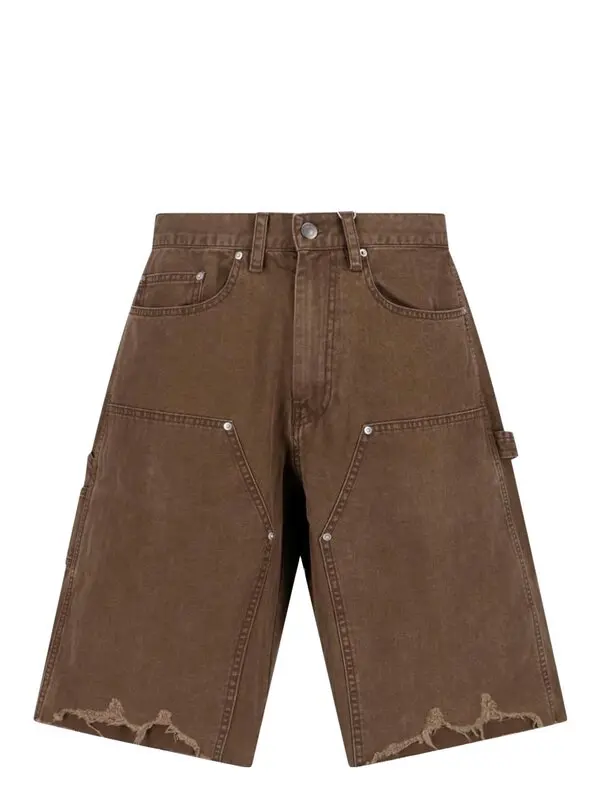 TONYWACK Cargo Denim Shorts - Brown