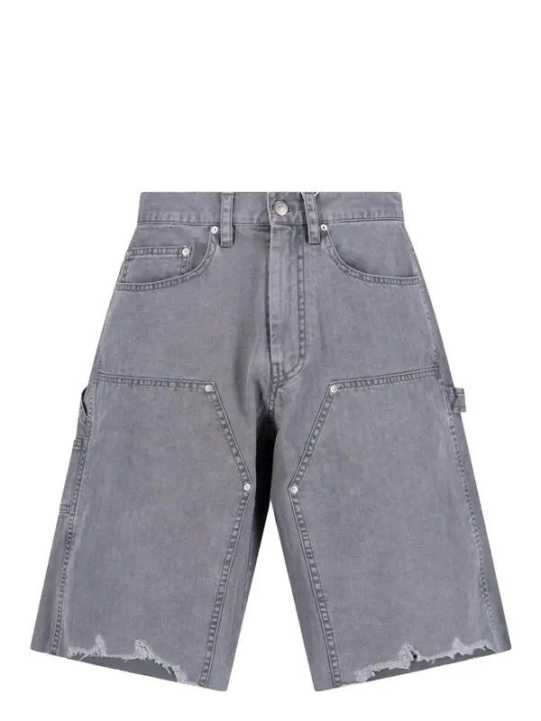TONYWACK Cargo Denim Shorts - Gray