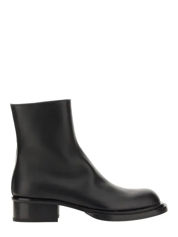 Alexander McQueen Cuban Stack Ankle Boots - Black
