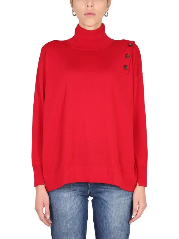 STEFANO MORTARI Turtleneck Top - Red