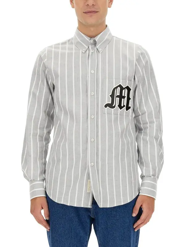 MSGM Shirt With Logo - Grey