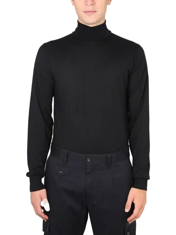 Dolce & Gabbana High Neck Knit Top - Black
