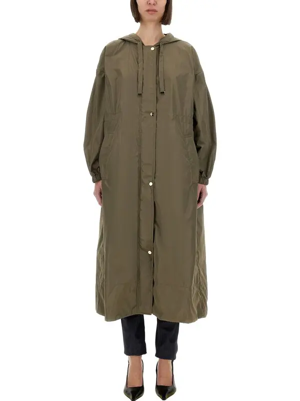 Max Mara Long Parka Theodore - Green