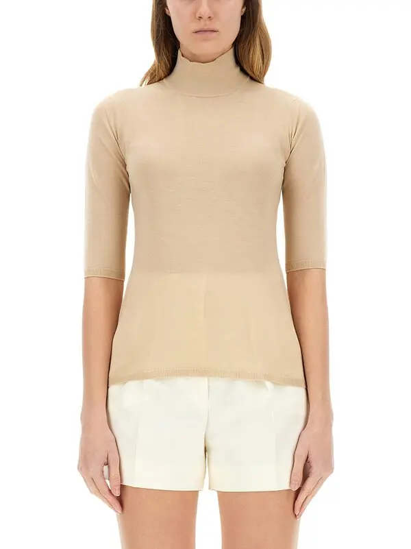 Max Mara Cecina Jersey Top - Beige