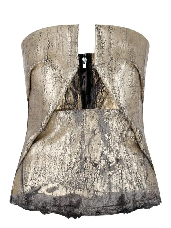 Rick Owens Kunst Bustier Top - Gold