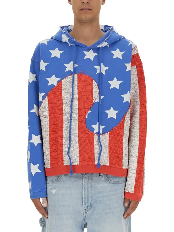 ERL Stars And Stripes Swirl Sweatshirt - Multicolour
