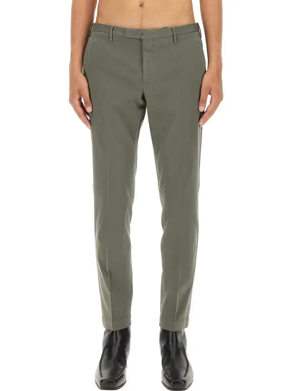 PT TORINO Slim Fit Cotton-blend Pants - Green
