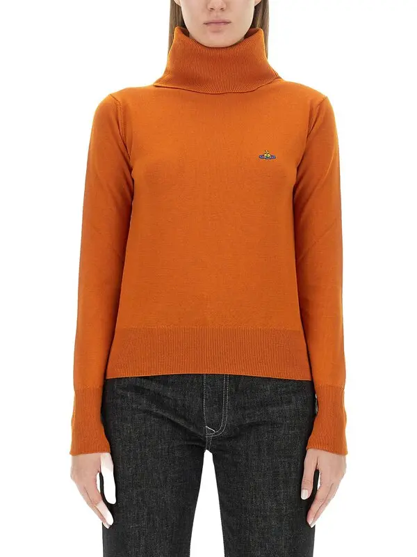 VIVIENNE WESTWOOD Giulia Turtleneck Jersey - Orange
